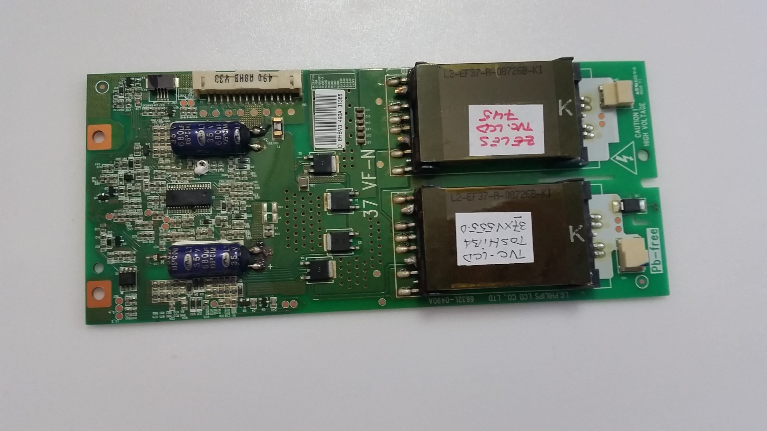 inverter tv toshiba 37xv555d 6632l-0490a ppw-ee37vf-0 (n) rev1.0 ...