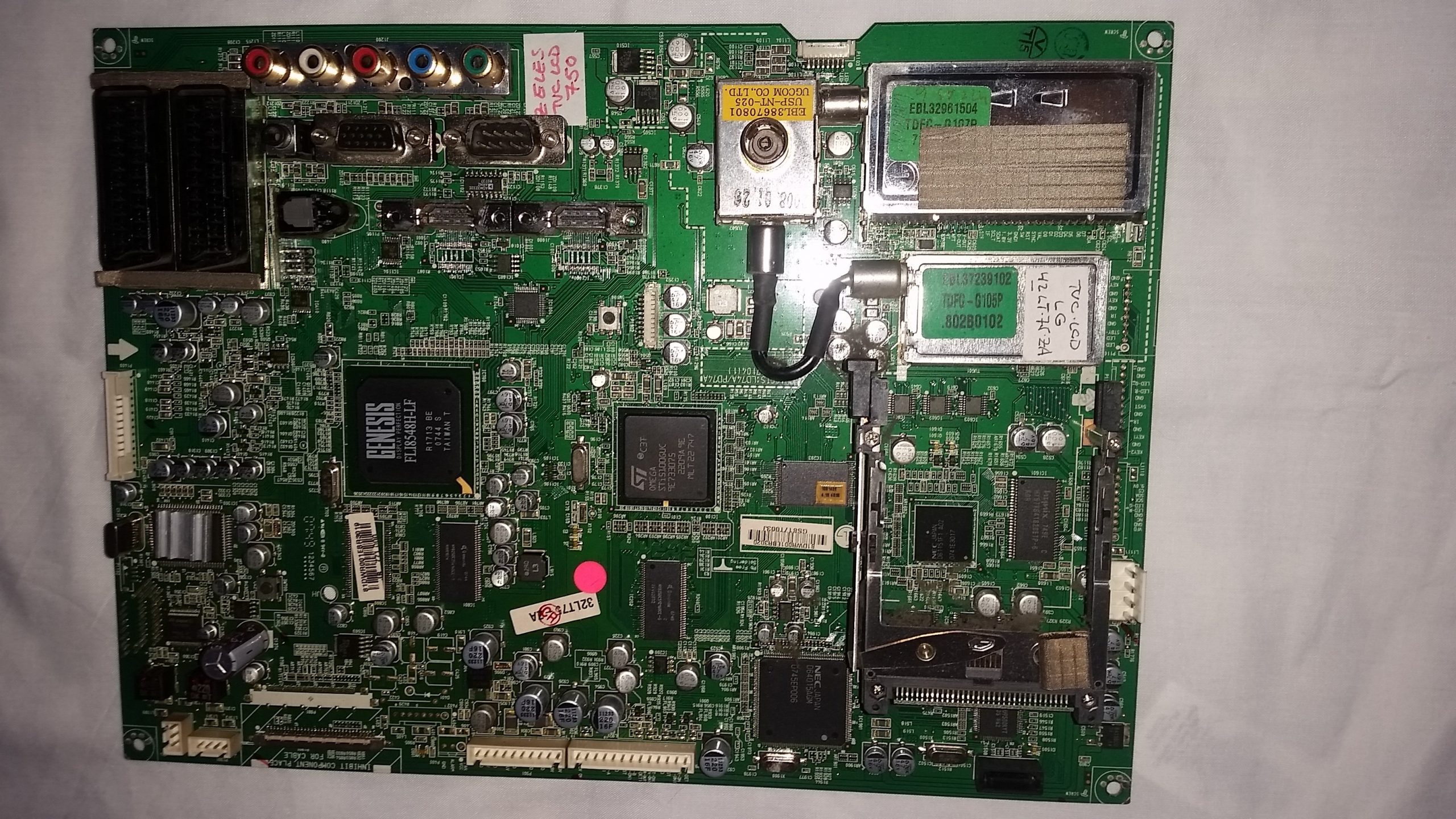 Main board tv lg 42lt75za eax35707104(1) chassis:ld74a7/pd74a